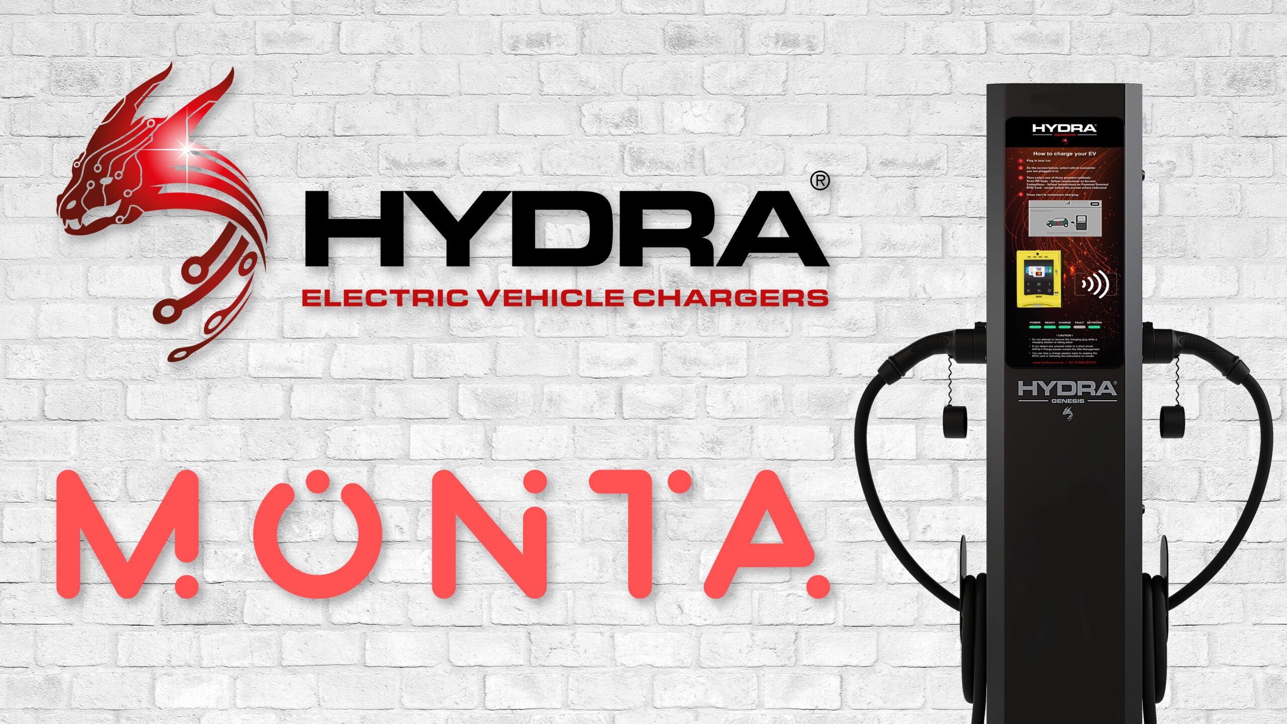 Hydra EV chargepoints fully compatible with MONTA platform